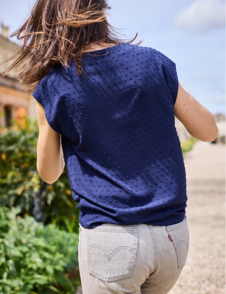 Blouse femme Déclic patron de couture pdf avec vidéo gratuite.